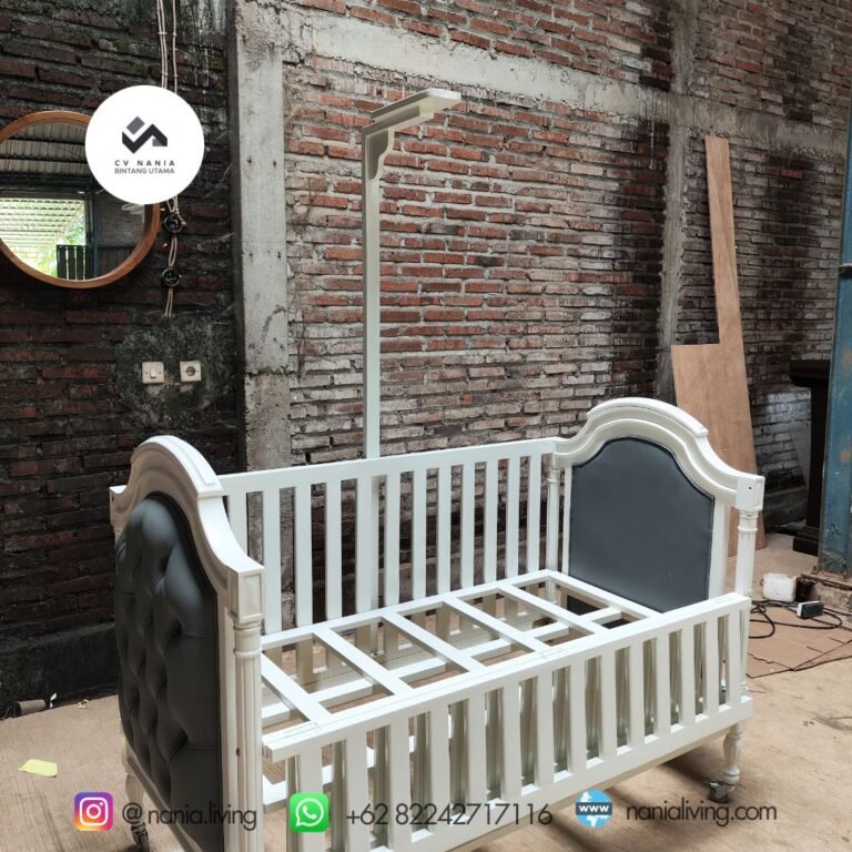 Baby Crib White Duco Colour - Nania Living