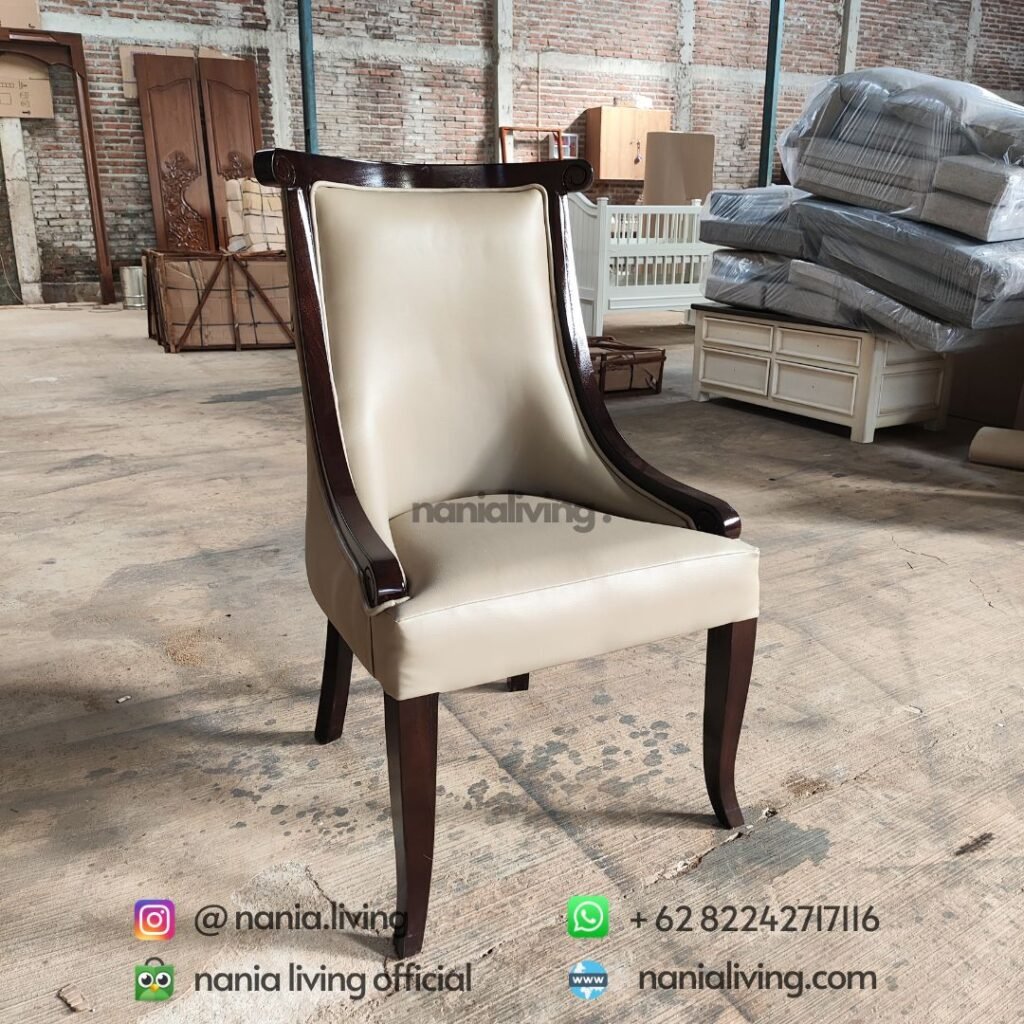 Minimalist Dining Chairs Elegant Teak - Nania Living