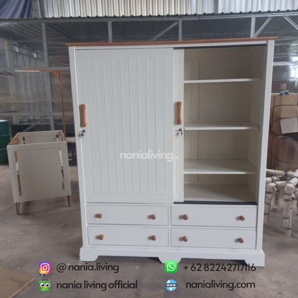 White Duco Sliding Wardrobe - Nania Living