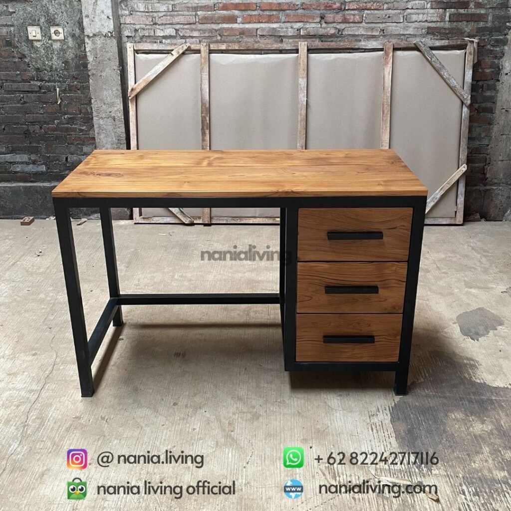 Metal Leg Office Desk - Nania Living