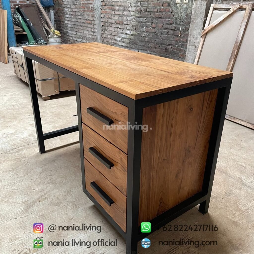 Metal Leg Office Desk - Nania Living