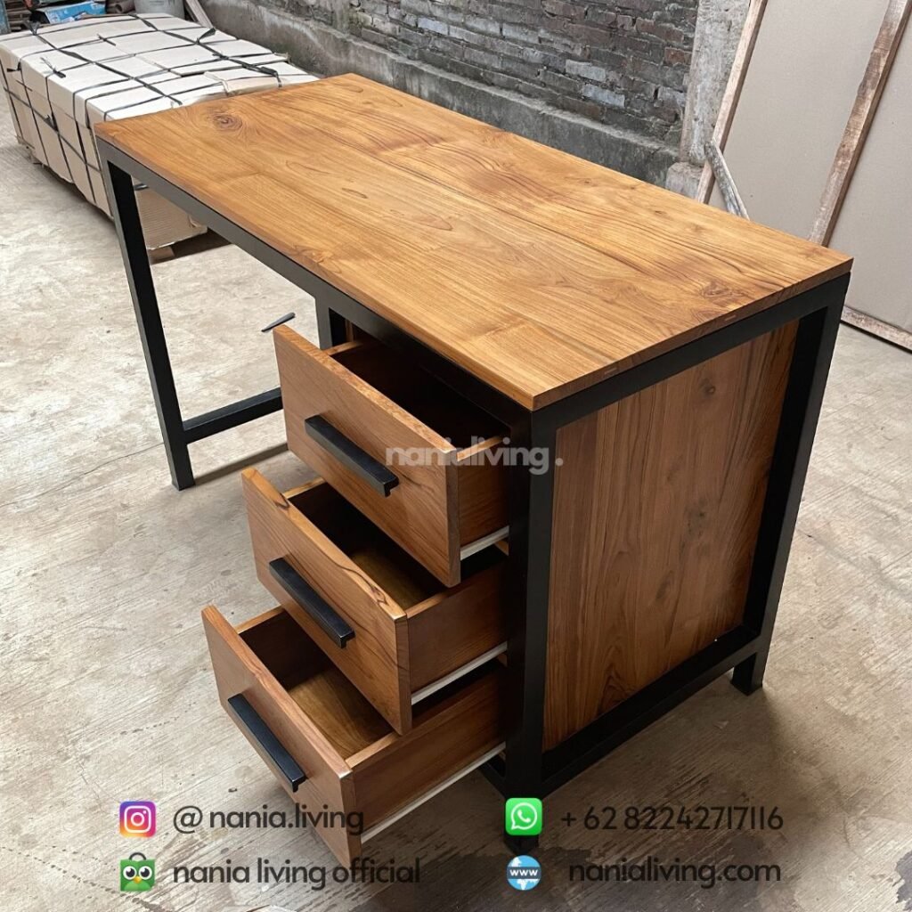 Metal Leg Office Desk - Nania Living