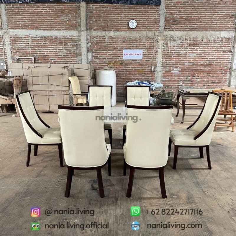 Small Marble Dining Table - Nania Living