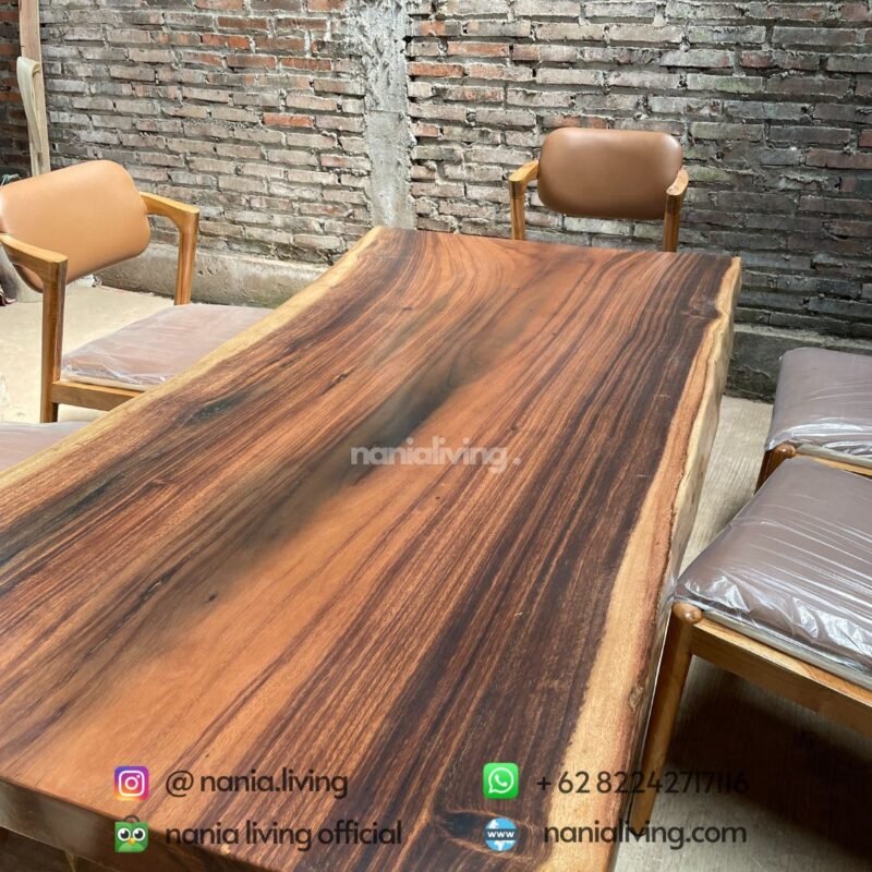 Trembesi Dining Table Chairs - Nania Living