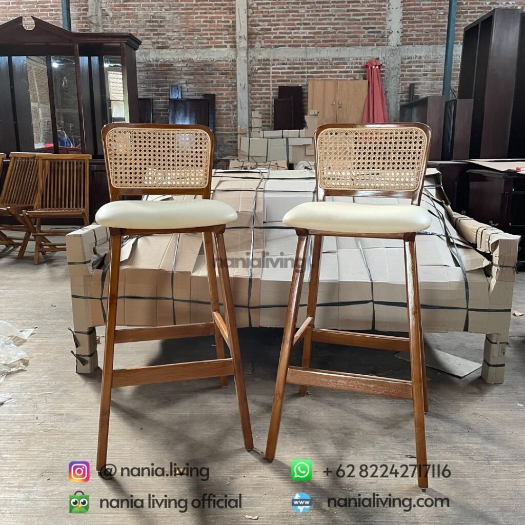 Rattan Combination Bar Stools - Nania Living