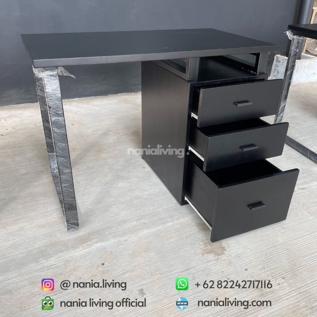Black Iron Leg Workbench - Nania Living