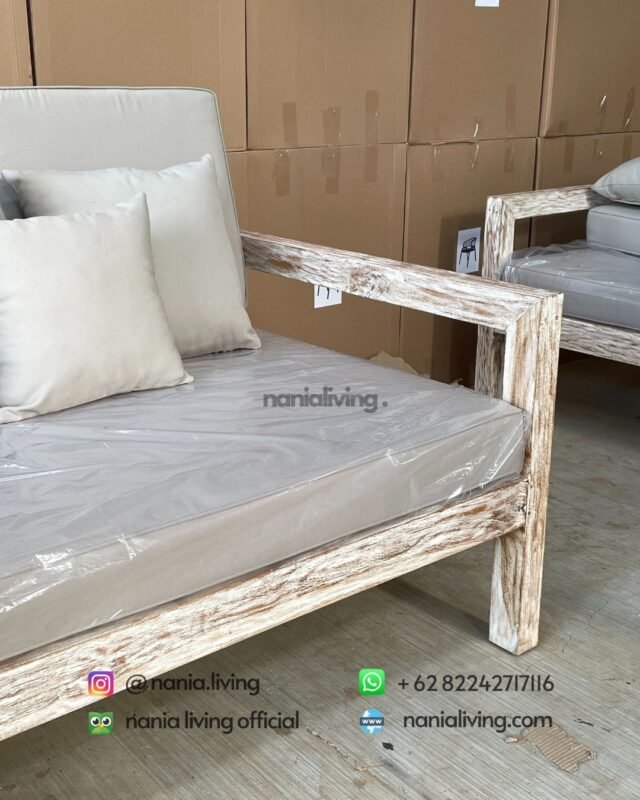 Rustic Duco 3-seater Guest Sofa - Nania Living